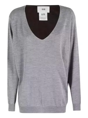 SOLOTRE V-Neck Colourblock Sweater