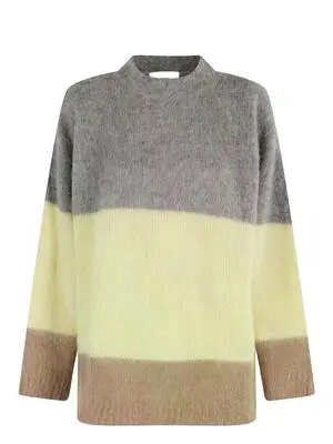 SOLOTRE Colourblock Sweater - Grey