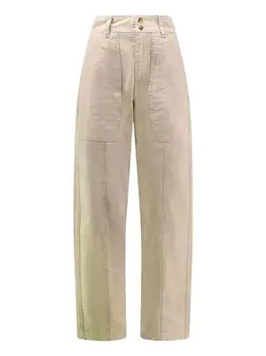 MARANT ETOILE Cotton Trousers - Neutrals