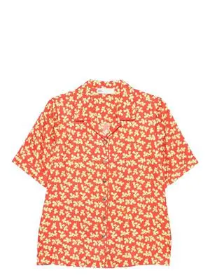Tory Burch Floral-print Silk Shirt - 0525 Red