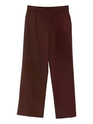 Max Mara Elasticated-waist Straight Leg Pants - Brown