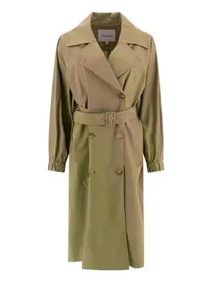 THE LOOM Belted Double-Breasted Trench Coat