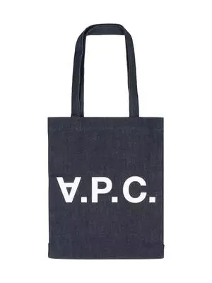 A.p.c. Laure Logo Tote Bag - Blue