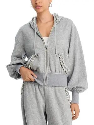 Cinq À Sept Maddie Zippered Hoodie - Heather Grey