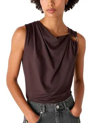 Whistles Ring Detail Sleeveless Top - Brown