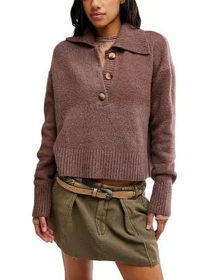 Free People Trading Up Polo Sweater - Enchanted