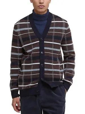 Barbour Kane Knitted Cardigan Sweater - Dark Oak