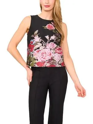 Ted Baker London Embroidered Sleeveless Top - Rich Black