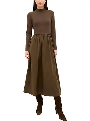 MARIE OLIVER Barrett Midi Dress - Carob