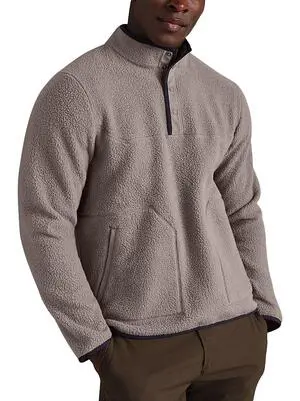 RHONE Fairbanks Quarter Snap Sweater - Foggy Taupe