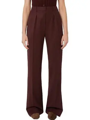 Max Mara Cannes Wool Pants - Cherry