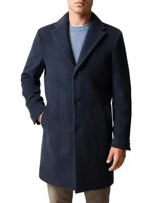 Rodd & Gunn Tailored Fit Colwood Overcoat - Navy Marley