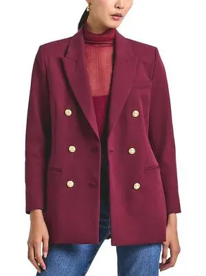 Derek Lam 10 Crosby Walter Double-breasted Blazer - Bordeaux