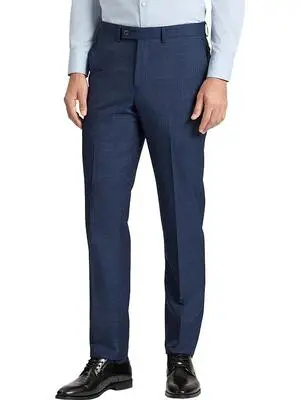 Ted Baker London Wright Plaid Modern Fit Suit Pants - Blue