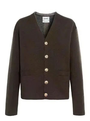 BARRIE V-neck Cashmere Cardigan - Brown