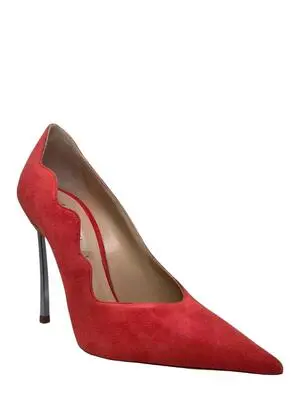 Casadei Scalloped Stiletto Pumps - Red