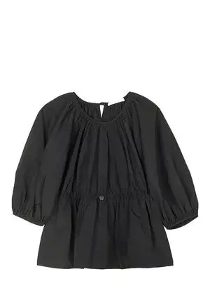 Cecilie Bahnsen Berta Gathered Top - Black