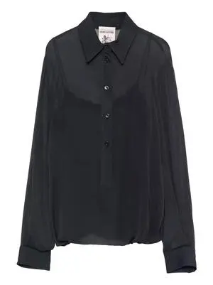 SEMICOUTURE Buttoned Shirt - Black