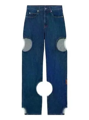 Off-White Cut-out Detail Jeans - Blue