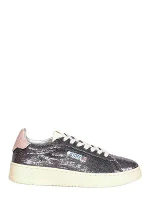 AUTRY Dallas Sequin Logo Sneakers - Grey