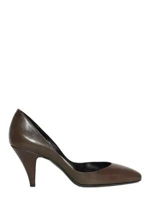 JUDE 75mm Pointed Pumps - Brown