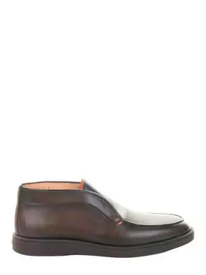 SANTONI Panelled Leather Boots