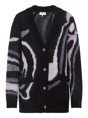Emilio Pucci Abstract-pattern Cardigan - Black