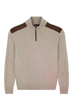 Paul & Shark Half-zip Knit Sweater - Neutrals