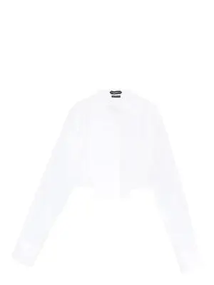 TOM FORD Bib Cropped Shirt - White