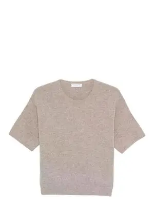 Majestic Filatures Short-sleeve Knitted T-shirt - Neutrals