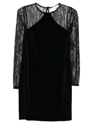 Liu Jo Lace-panel Mini Dress - Black