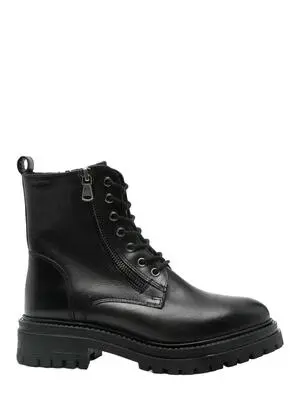 Geox Zip-up Combat Boots - Black