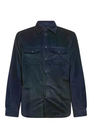 MC2 SAINT BARTH Snap-buttoned Corduroy Jacket - Blue