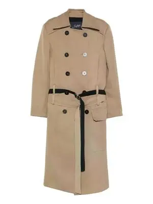 Seafarer Double-breasted Belted Coat - Neutrals