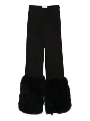 Giuseppe Di Morabito Feather-trim Trousers - Black