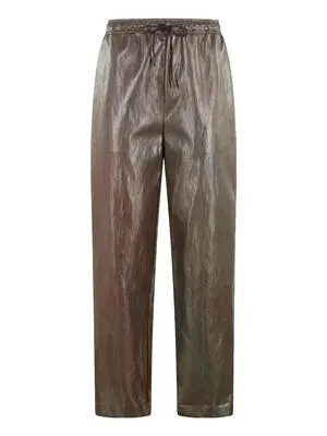 SOLOTRE Drawstring Trousers - Brown