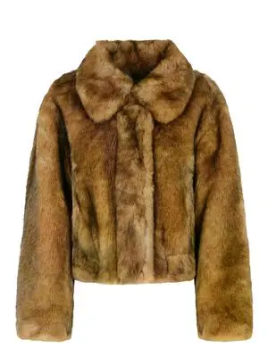 STAND STUDIO Lena Faux-fur Jacket - Brown