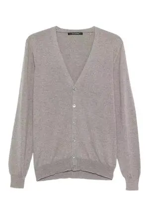 Tagliatore Buttoned Cardigan - Grey