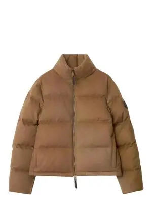 Burberry Funnel-Neck Puffer Jacket Brown