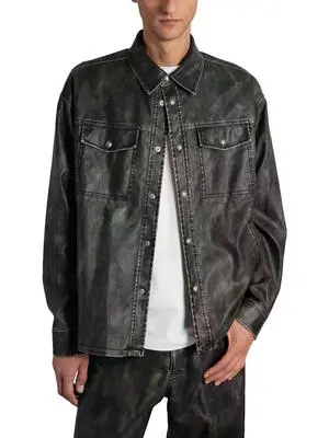 Palm Angels Button-fastening Shirt Jacket - Black