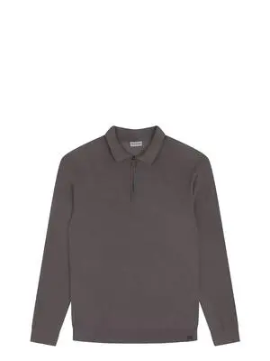 Paul & Shark Zipped Polo Shirt - Brown