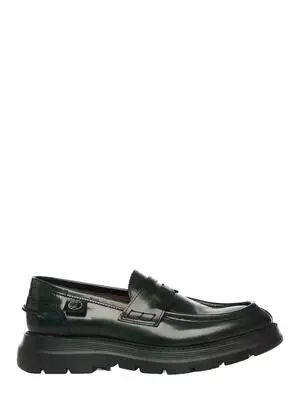 GIULIANO GALIANO Bryan Leather Loafers - Green