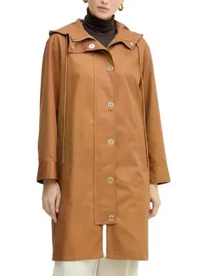 TWINSET Hooded Parka Coat - Brown