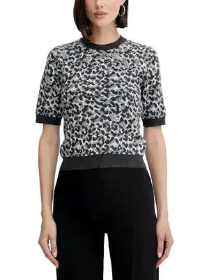 TWINSET Animal-print Top - Grey