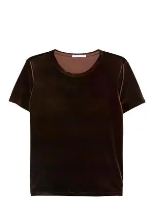 CENERE GB Velvet T-shirt - Brown