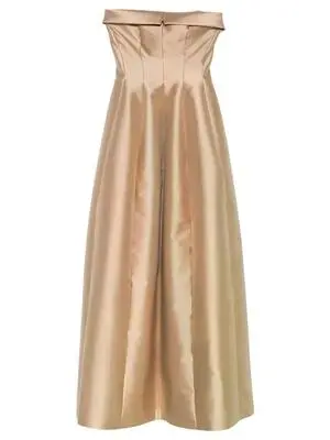 Alberta Ferretti Strapless Gown - Neutrals