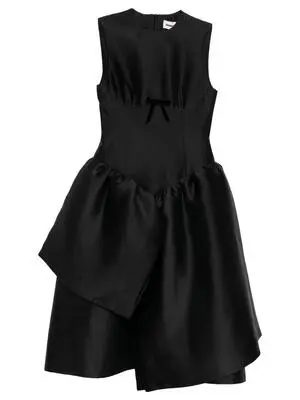 SHUSHU/TONG Smocked Panel Sleeveless Dress - Black