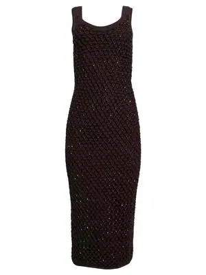 DIOTIMA Emin Embellished Midi Dress - Brown
