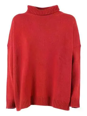 Max Mara Borgia Ribbed Turtleneck Sweater Red