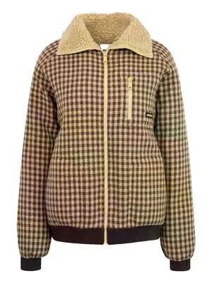 Miu Miu Checked Jacket - Brown